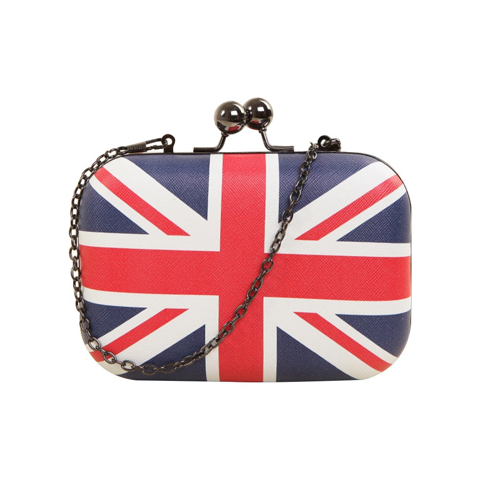 BESTOYARD British Flag Woman Crossbody Shoulder Bag Chain Bag Handbag Evening Party Bag Cellphone Wallet Purse