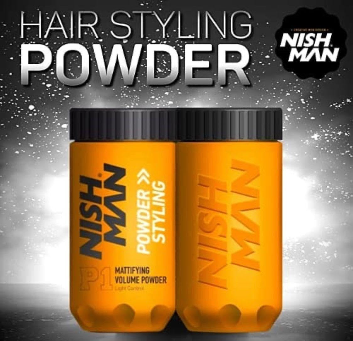 nishman Hair Styling Series (P1 Hair Styling Powder Wax, 20gr)