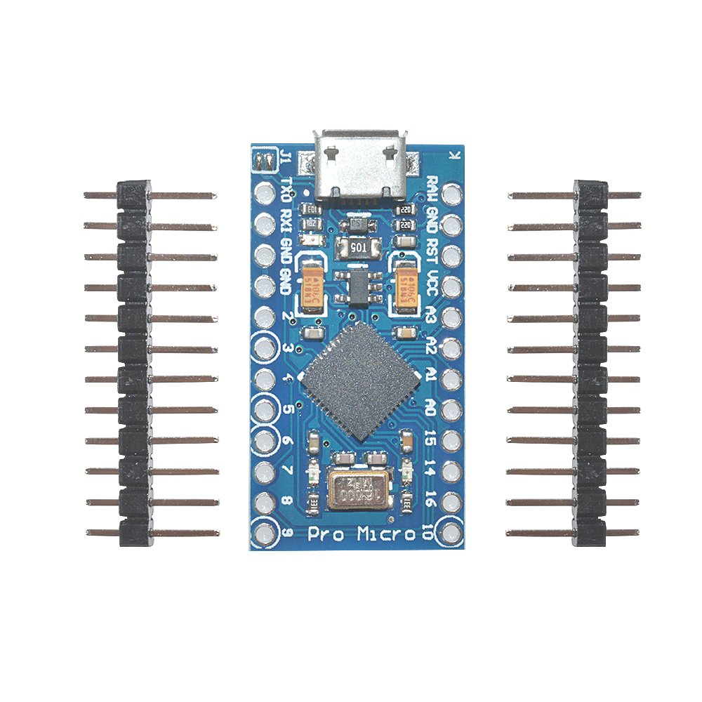 diymore Arduino Pro Micro 16MHz 5V with 2-Row Pins Header Module Board ATmega32U4 Module Board Micro USB Pro Micro Development Board Microcontroller