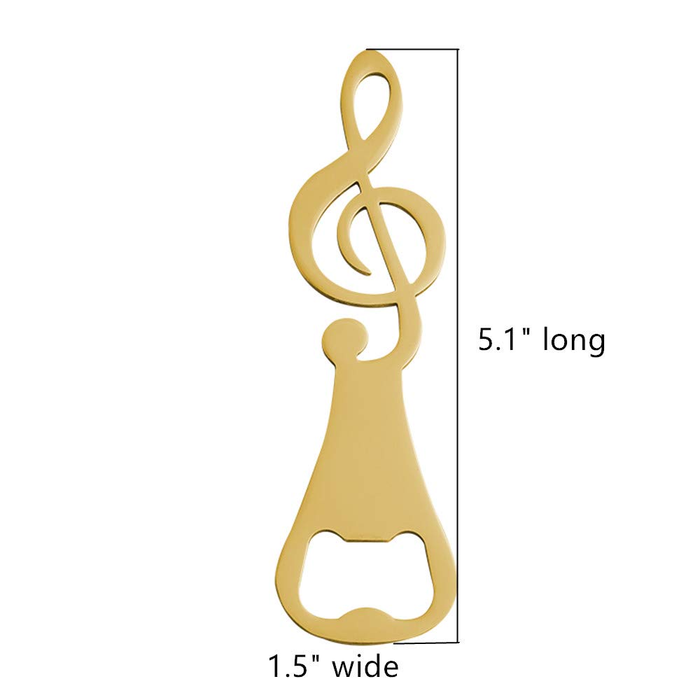 4 Piece Music Beer Opener Guitar Bottle Openers, Note Bottle Openers Bartender Bottle Cap Opener Cool Gifts for Music Lovers Drinkers