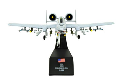 TANG DYNASTY(TM) 1:100 A-10 Thunderbolt II Ground Attack Aircraft Metal Plane Model,US Air Force, Military Airplane Model,Diecast Plane,for Collecting and Gift (Conventional Coating)