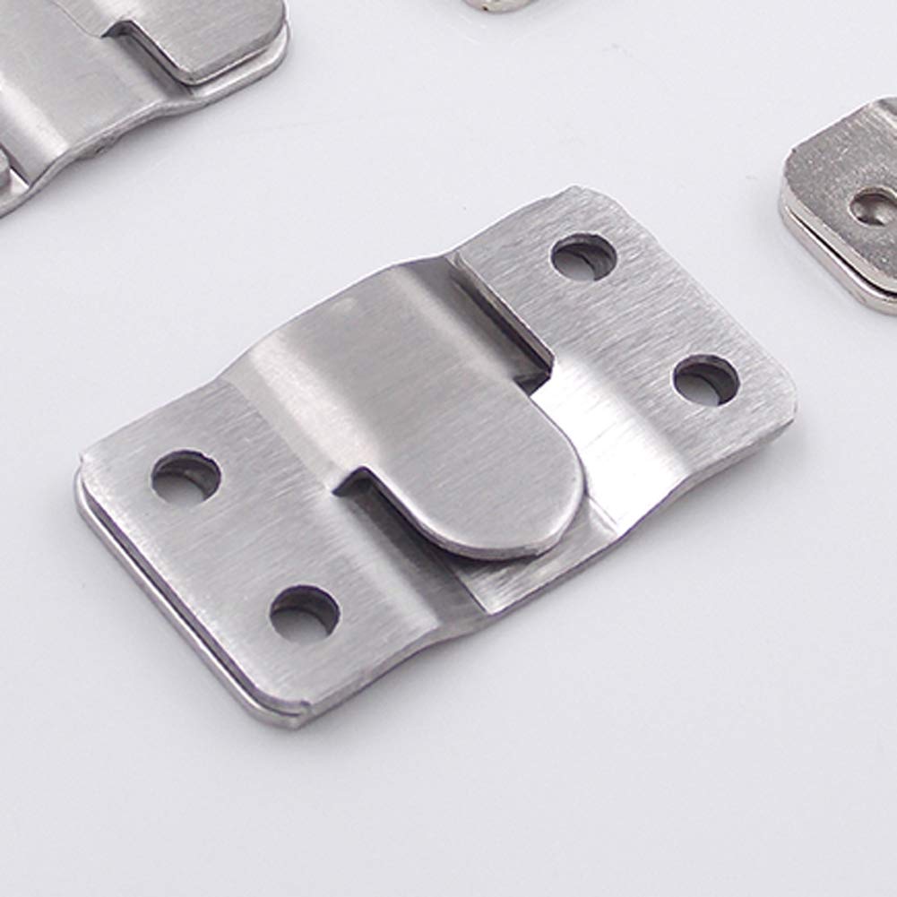 4 Pieces (2 Pairs) Stainless Steel Universal Sectional Sofa Interlocking Photo Frame Connector Bracket Sofa Connector Bracket 2mm Thickness Sectional Couch Bracket with Screws, Large