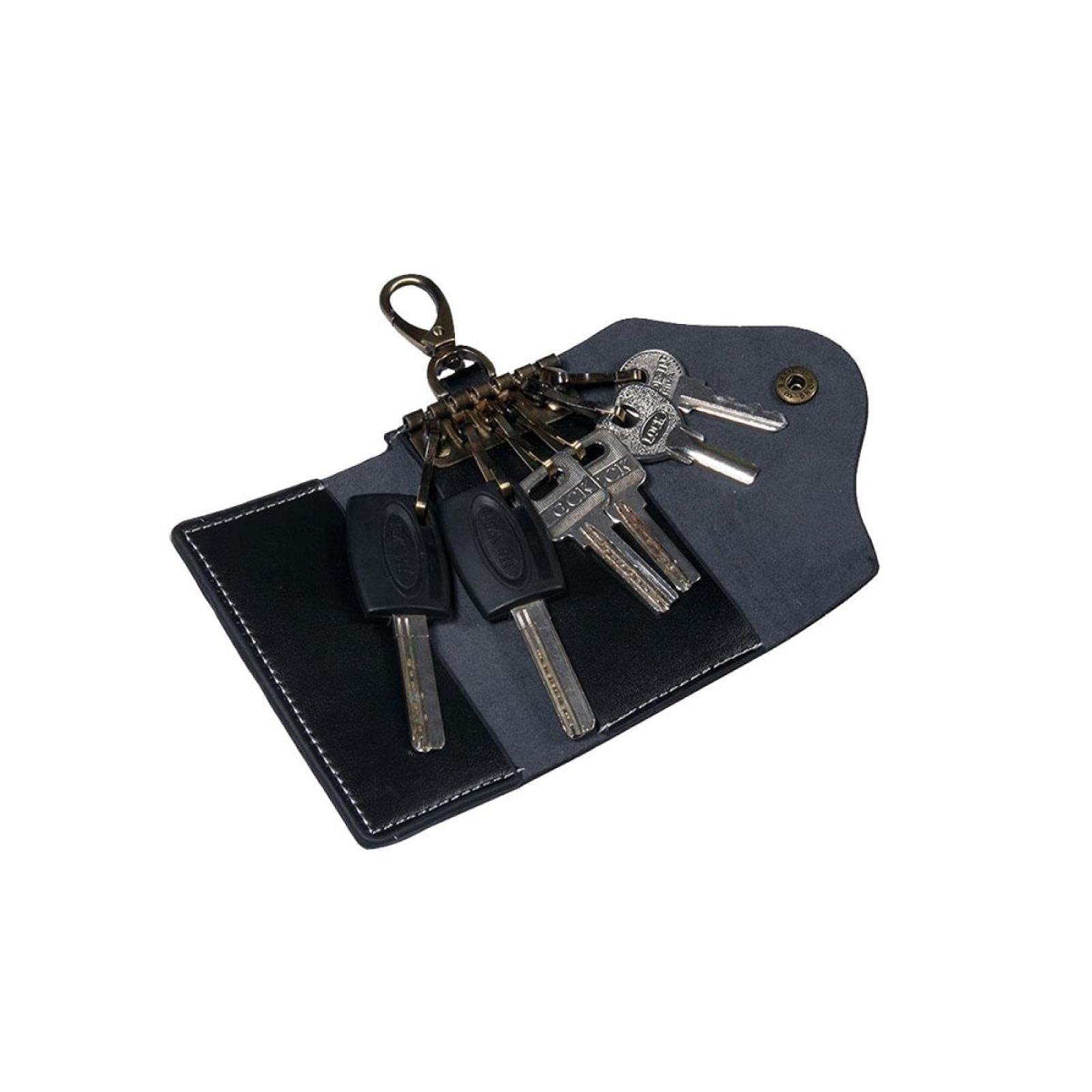 Dalmatian PU Leather Key Wallet Holder Card Case with 6 Hooks for Men Women