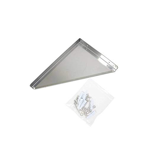 GSW Stainless Steel Commercial Wall Mount Shelf Industrial Appliance Equipment (Restaurant, Bar, Home, Kitchen, Laundry, Garage and Utility Room) NSF Approved (12”D x 24”W)