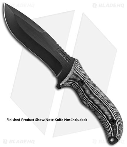 Aibote Micarta Knife Handle Material Slabs Knives Custom DIY Tool for Knife Making Blanks Blades (1pc(Black Red), 160X50X10MM)