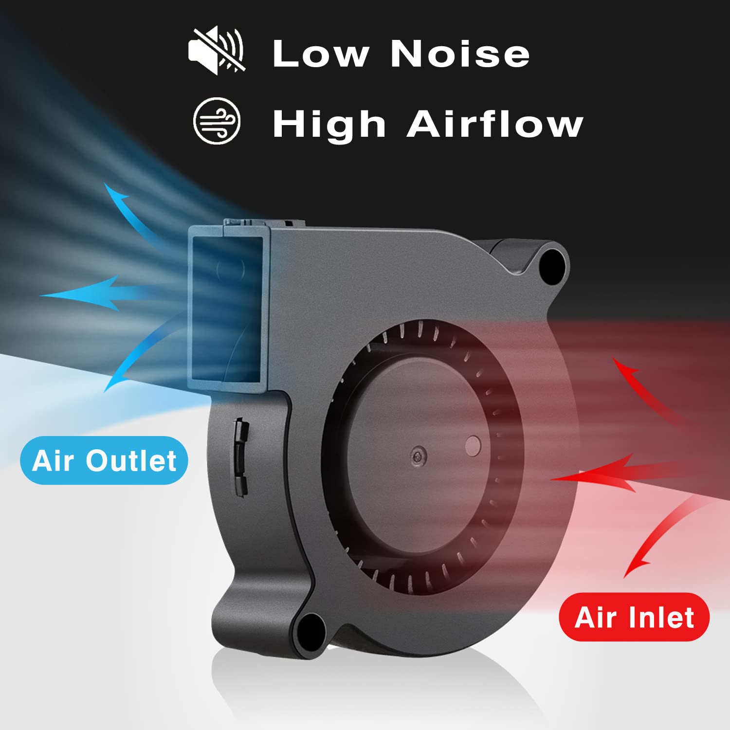 5015 Fan 24V 4 Pack 50mm Blower Fan Hydraulic Bearing Brushless Quiet Cooling Fans for 3D Printer and Other Small Appliances Replacement, 50mmx50mmx15mm 2PIN