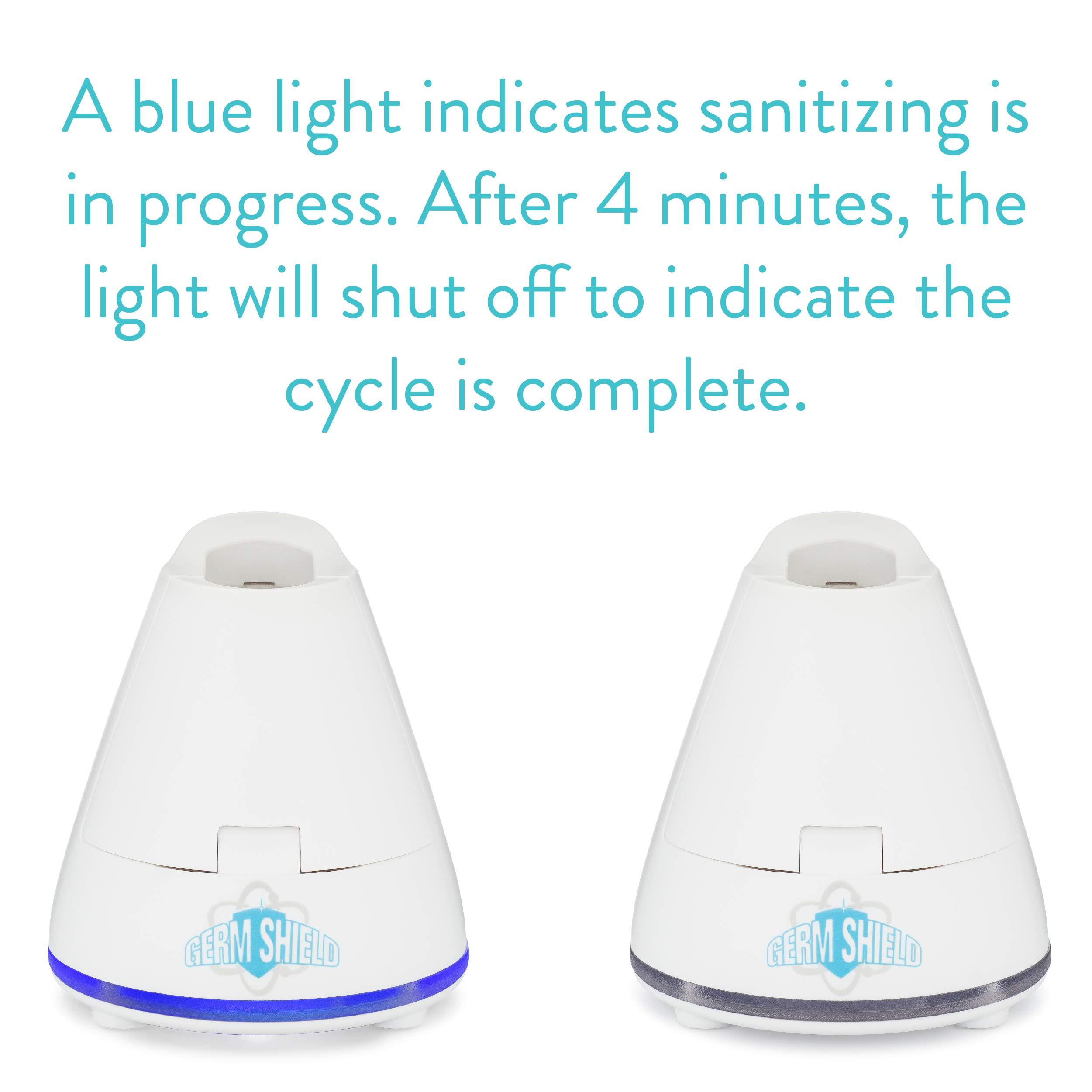 TAO Clean Germ Shield UV Toothbrush Sanitizer – Universal Cleaning Station that Accommodates all Manual and Electric Toothbrushes, Travel Friendly, Kills 99.9% of Germs