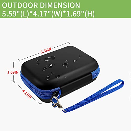 ALKOO Universal Hard Case for Handheld Game Consoles, Retro Mini Game Player Box for Charging Cable, Earpods, Batteries and Accessories (Blue)