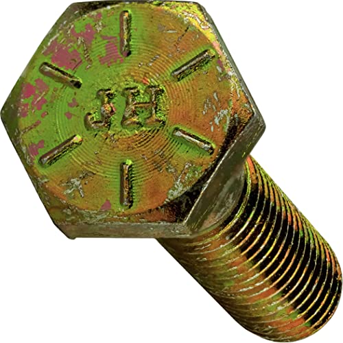 5/16"-18 Hex Bolts Cap (FRH) Screws Grade 8 Zinc Yellow (Item Length: 5/8 in) (Package Quantity: 100)