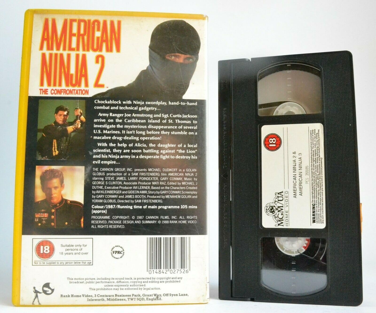 American Ninja 2: The Confrontantion; [Cannon] Big Box - Action - Michael Dudikoff - Pal VHS