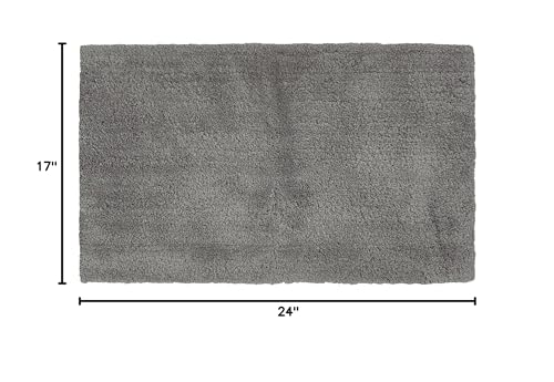 Better Trends Micro Collection Bath Mats - Soft Rug, Plush Rug, Absorbent Bath Mat, Tufted Rug, 100% Polyester Rug for Bathroom Floor, Shower & Sink Bath Mat Rug - 17" x 24" Rug, L. Gray