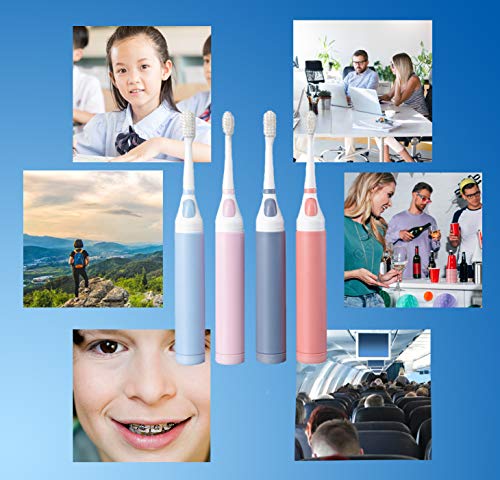 LongSun Portable Travel Size Toothbrush with Toothpaste Built in – Handy Convenient Multifunctional Toothbrush for Family Teens Travelers Easy to Carry