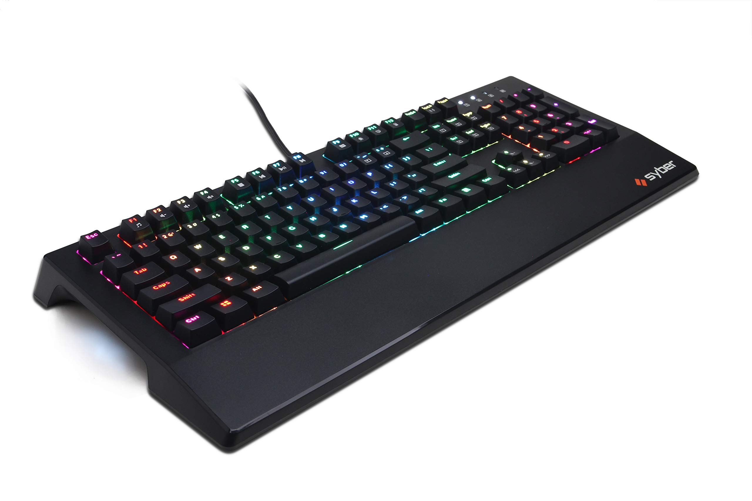 CyberpowerPC Syber K1 SKMBL200 RGB Mechanical Gaming Keyboard with Kontact Blue (Clicky) Mechanical Switches