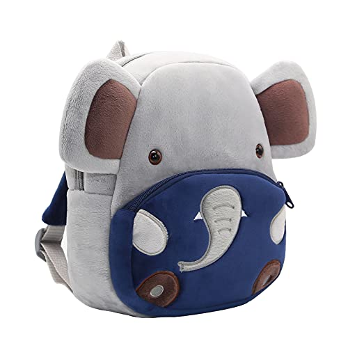 Aeromeda Toddler backpack Children Animal Bag Shcool Bag Cute Animal Plush Backpack 2-7 Years … (Elephant) …