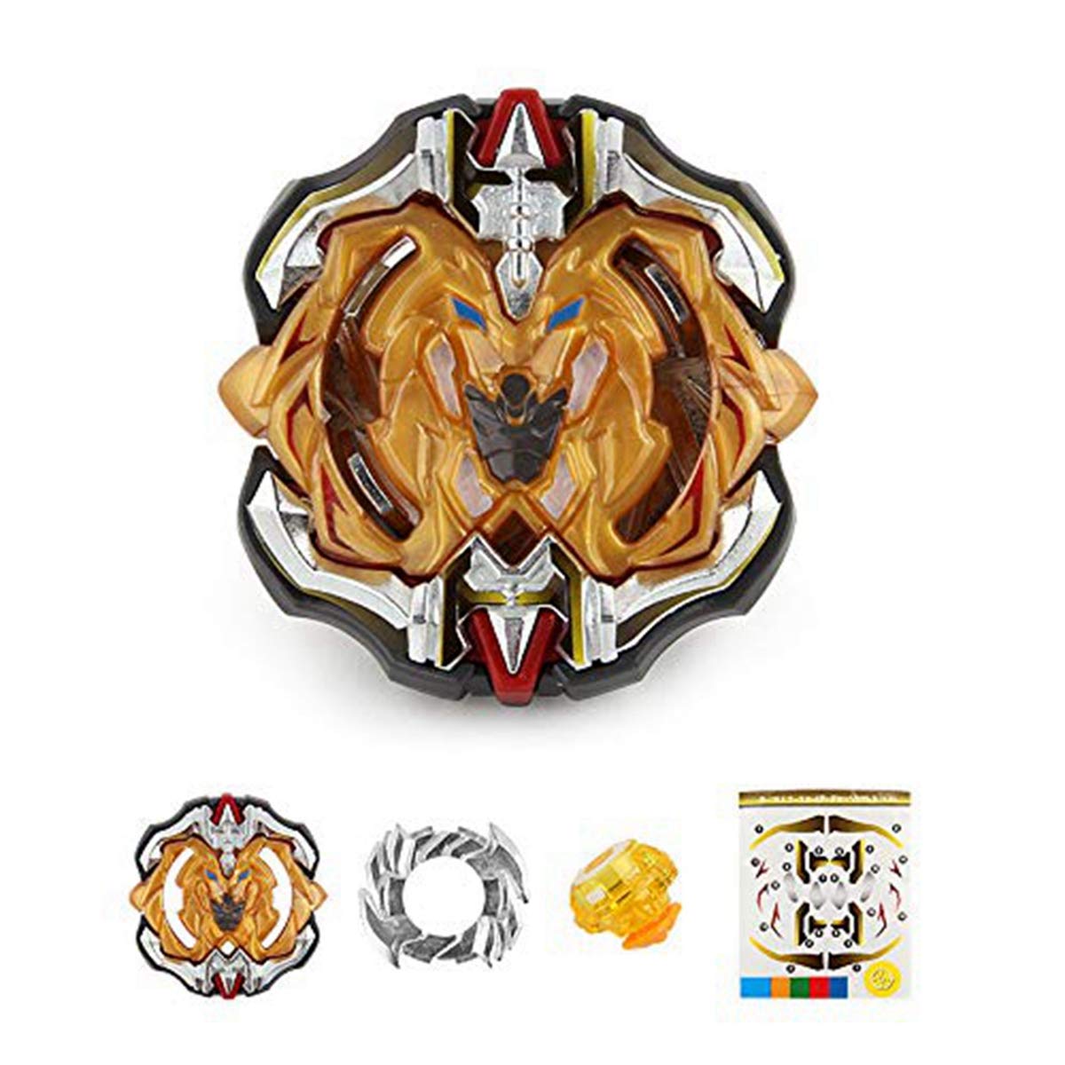 Bey Battle Burst Blade Evolution Turbo B-115 Booster Archer Hercules.13ET Red Sparking Left & Right Launcher Handle Grip Starter Set Gaming Tops God Bay Lr Beylauncher Spinning Toy Gift for Boys Teens