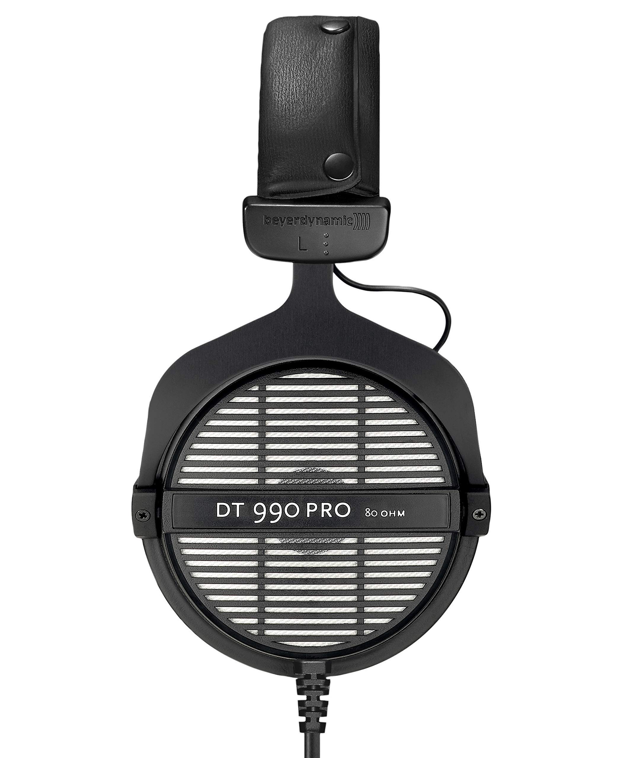 beyerdynamic DT 990 PRO Over-Ear Studio Monitor Headphones - Open-Back Stereo Construction, Wired (80 Ohm, Grey) (Renewed)