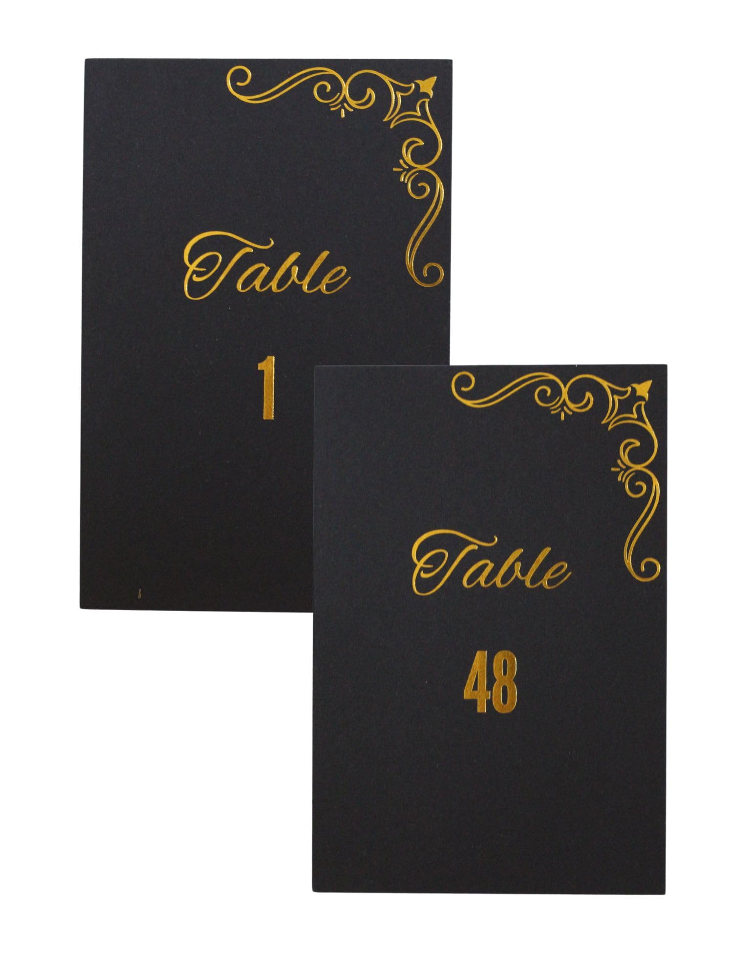 Table Numbers, Gold Table Numbers, Table Numbers 1-48, Wedding Table Number For Head Table Gift Table, Double Sided Wedding Table Numbers, 4x6 inches, Table Numbers For Wedding Reception