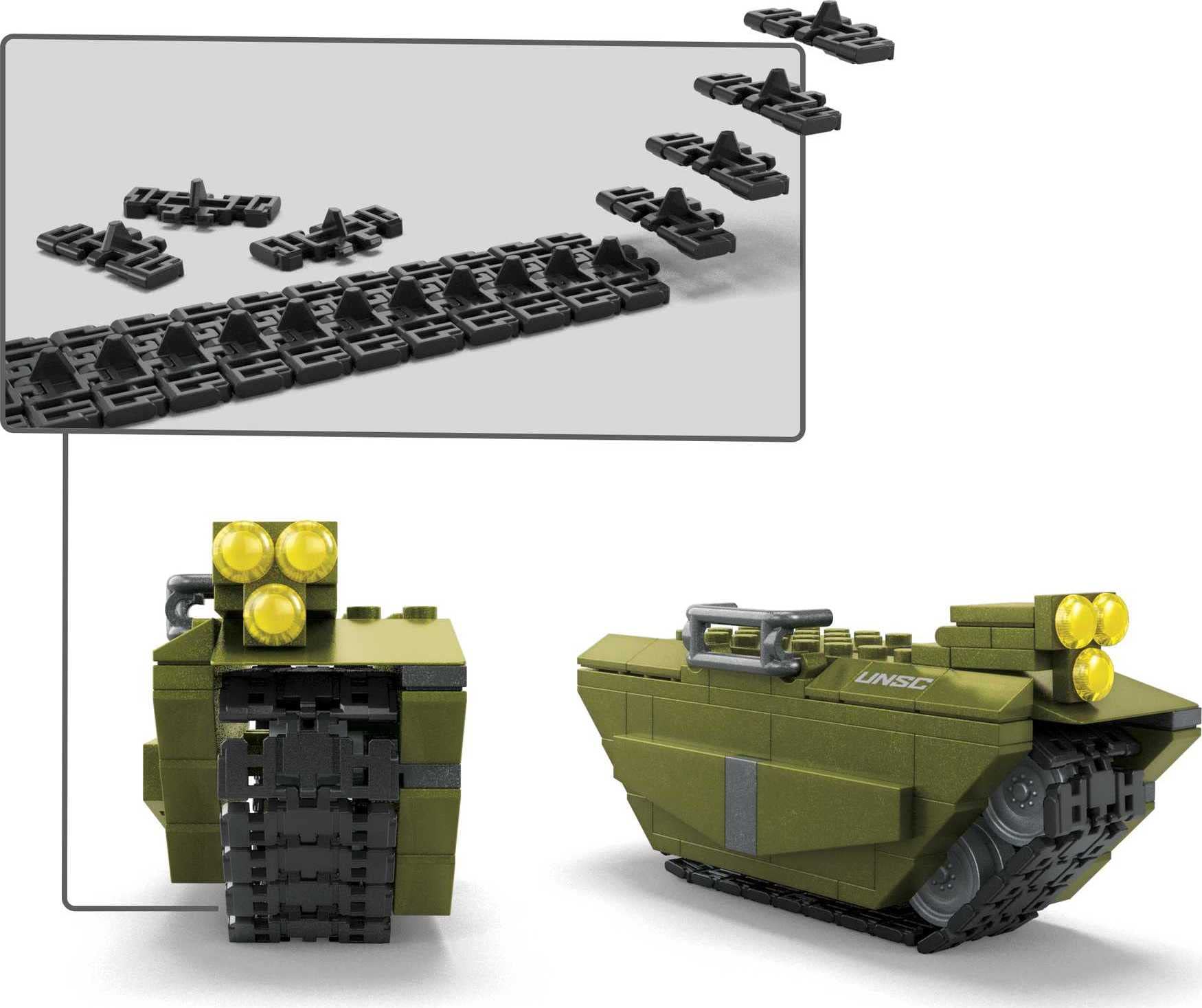 MEGA Halo Toy Building Sets, UNSC Scorpion Clash Tank with 993 Pieces, 5 Micro Action Figures and Display Stands, for Collectors