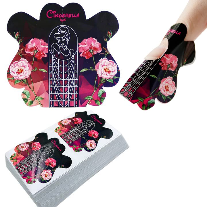 500 Count Nail Forms-High Strength Selfadhesive Properties-New Upgraded Style Nail Stickers for Builder Gel Acrylic Nails and Polygel Printed Flowers (500pcs)