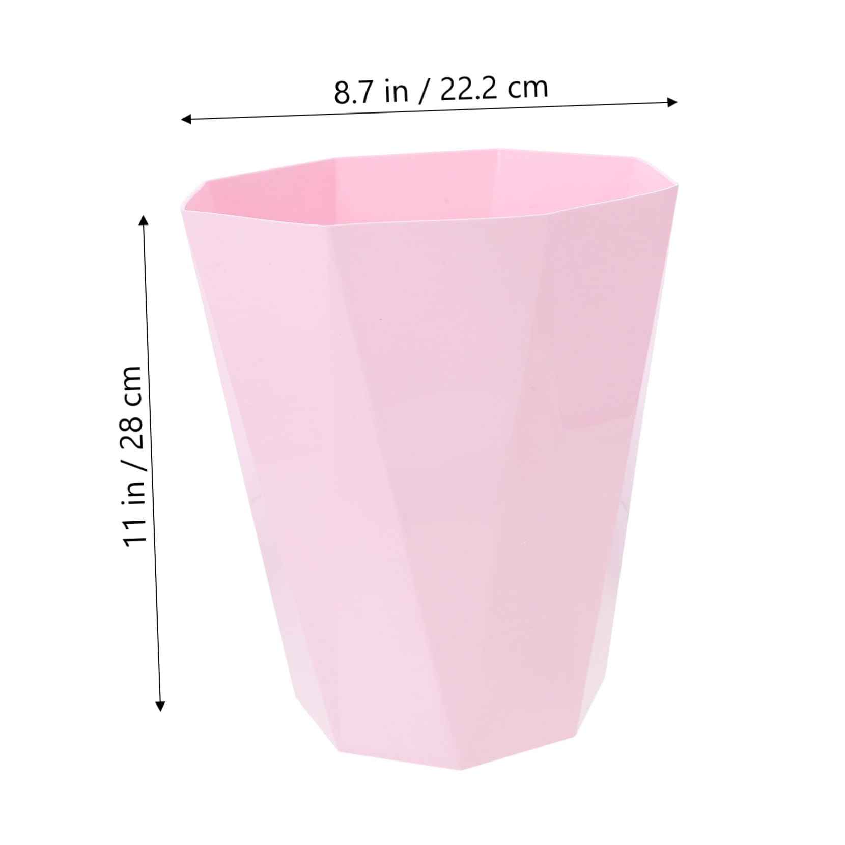 MAGICLULU 1pc Kids Room Waste Basket Trash Can Bathroom Uncovered Waste Bin - Resistant Trash Bin Debris Holder Trash Can Kitchen Mini Office Simple Pink Dried Flower Bucket