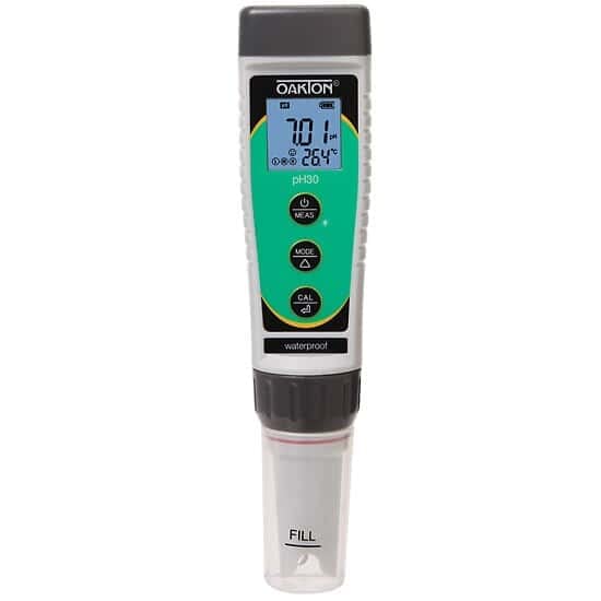 Oakton pHTestr® 30 Waterproof Pocket Tester and Buffer Pack Bundle