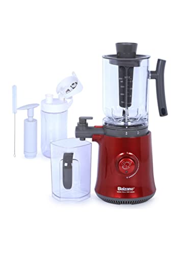 Balzano Yoga Blender/Smoothie Maker/Juicer/Soup Maker with Auto Seed Separation and Immunity Booster - Metalic Red, Compact