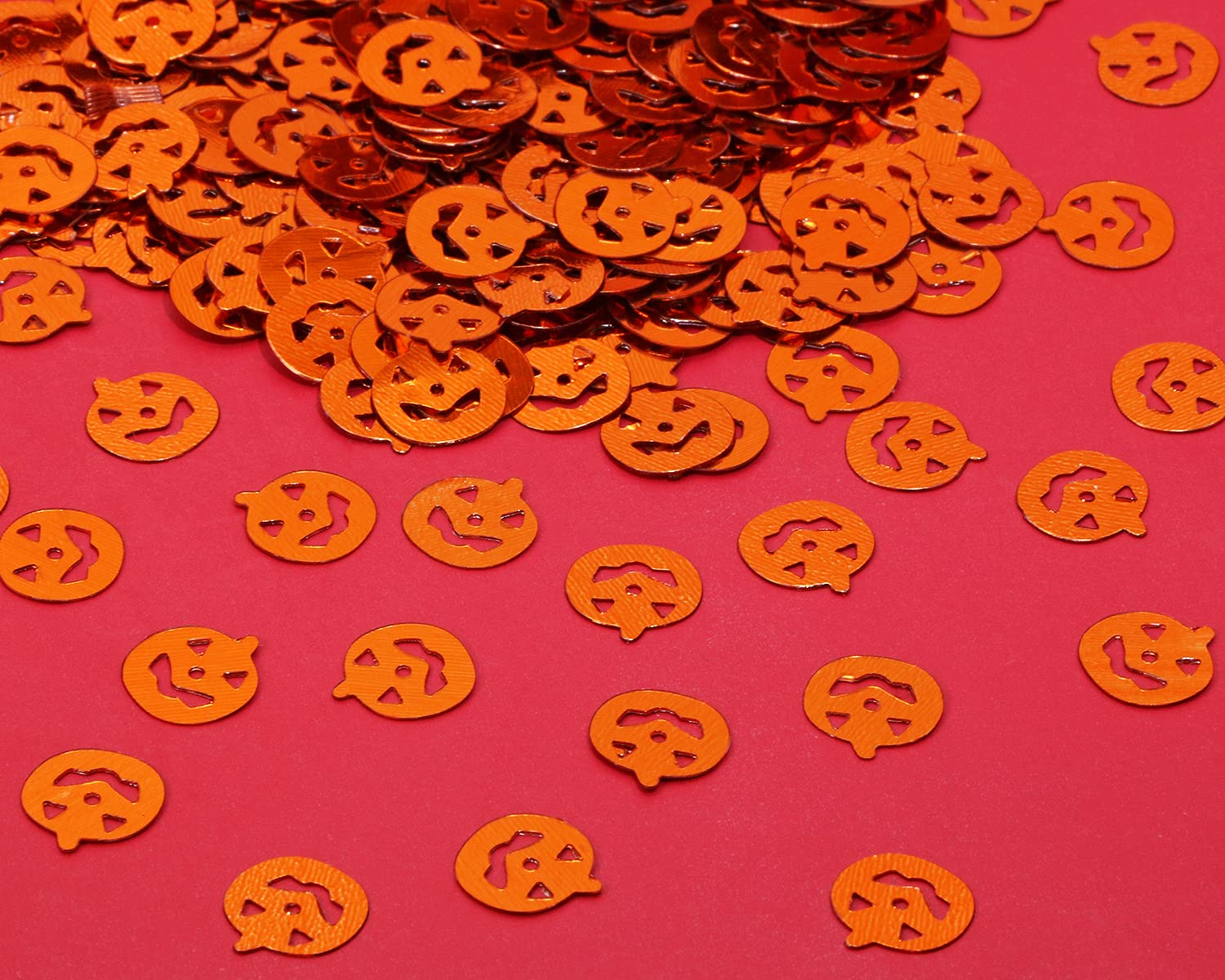 ONLYKXY 1000pcs Halloween Party Confetti Red copper Pumpkin Confetti for Halloween Party Table Confetti and DIY(Pumpkins,Red copper)