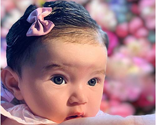 PUCH-KO Newborn Baby Grip Like Snap Hair Clips Tiny Bow Non Slip Barrettes For Infant Fine Hair Mini Bow Girl