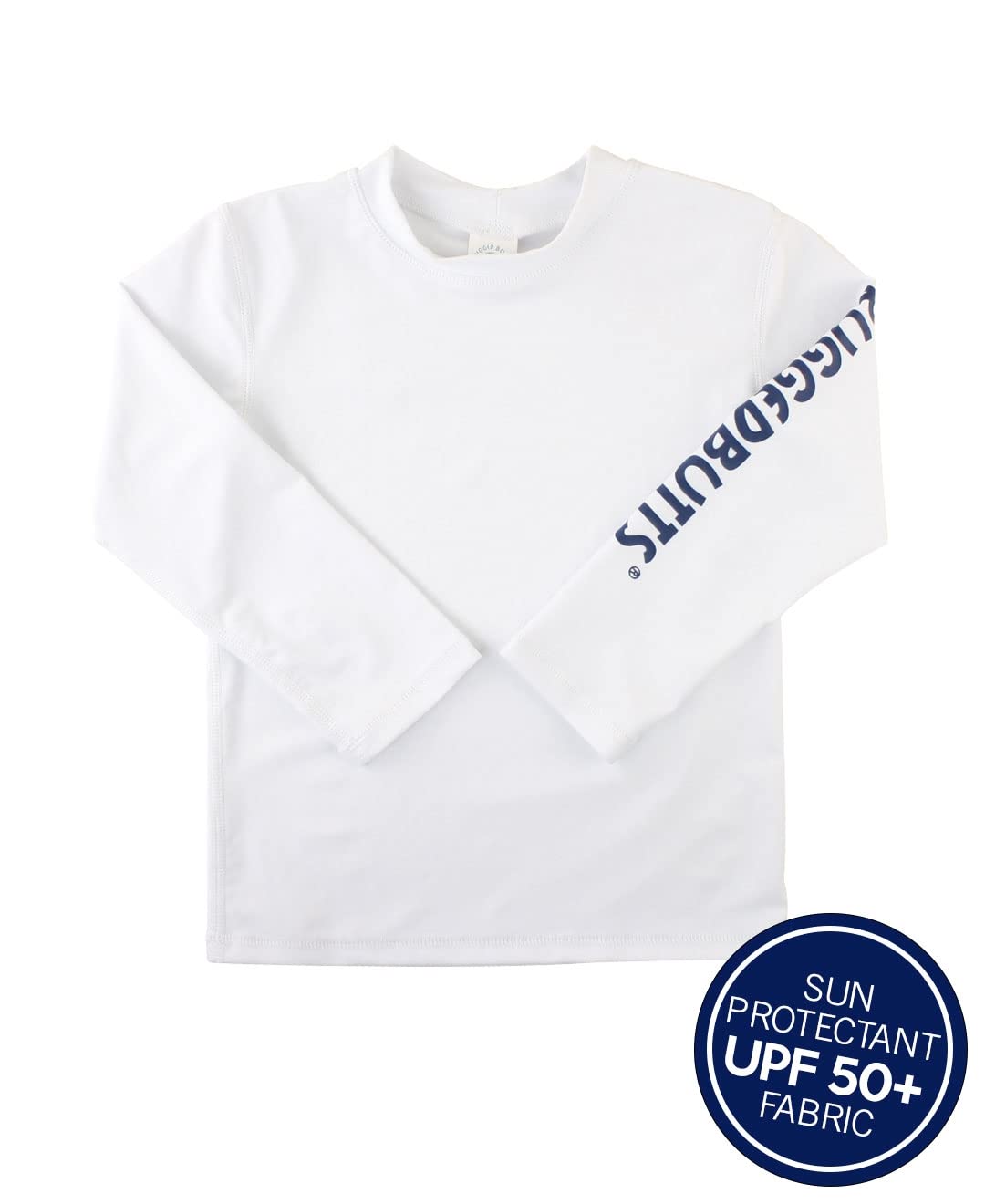 RUGGEDBUTTS® Baby/Toddler Boys White Long Sleeve Rash Guard - 18-24m