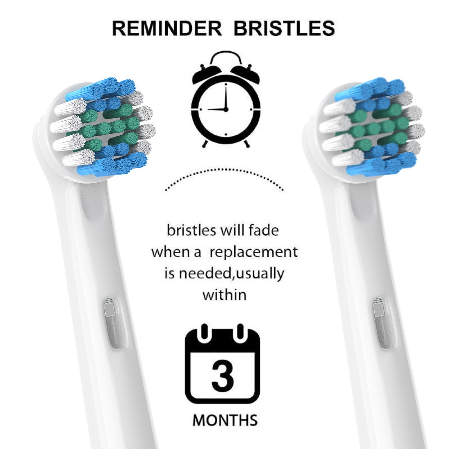 VINFANY 8x Replacement Toothbrush Head for Oral B,Compatible with Braun Electric Rechargeable Toothbrush, for Vitality 3D All 8 Pack.