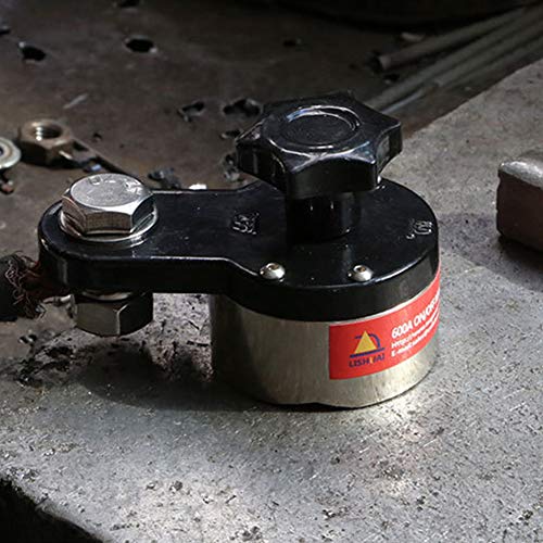 200A Magnetic Welding Ground Clamp, 200A On/off Adjustable Magnetic Welding Ground Clamp Rare Earth Switchable Magnet Welding Holder,Grounding Magnet Connector
