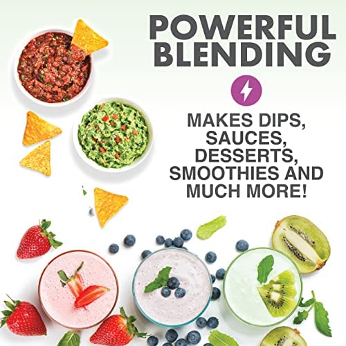 Bionic Blade Personal Blender 490mL, Cordless, Rechargeable 18,000 RPM Portable Blender for Shakes and Smoothies Mini Blender Portable 8.6" Tall, Seen On TV (Gunmetal)