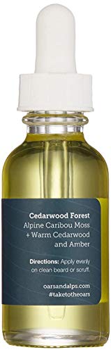 Oars + Alps Beard Oil for Men, Made with Argan and Jojoba Oils, Vegan and Gluten Free, Cedarwood Forest Scent, TSA Friendly, 1 Fl Oz