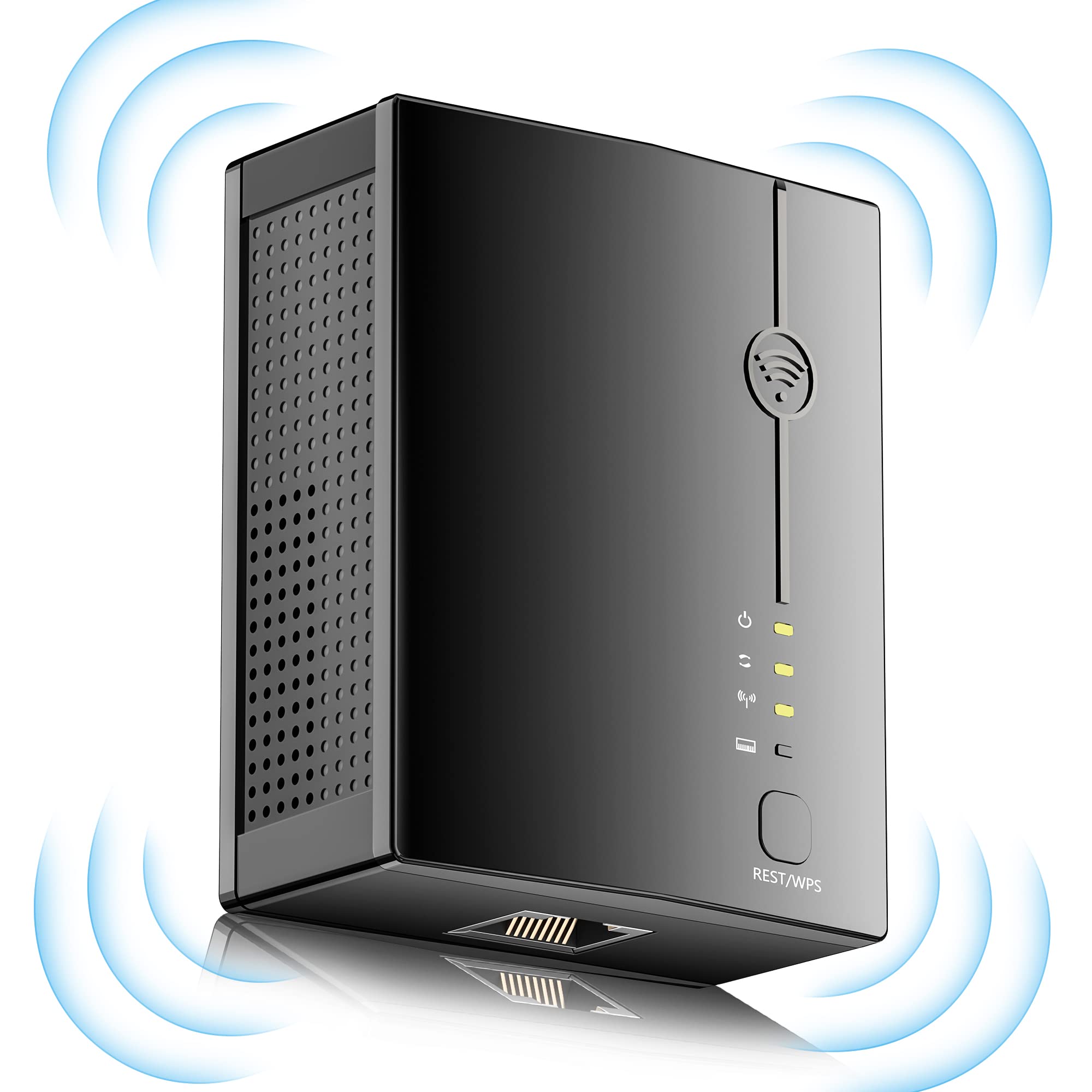 2023 WiFi Extender, Wireless Signal Booster Long Range up to 9998 sq.ft and 50+ Devices,1-Tap Setup Internet Extender with Ethernet Port, Internet Booster for Home, 5 Modes,Wireless Internet Repeater