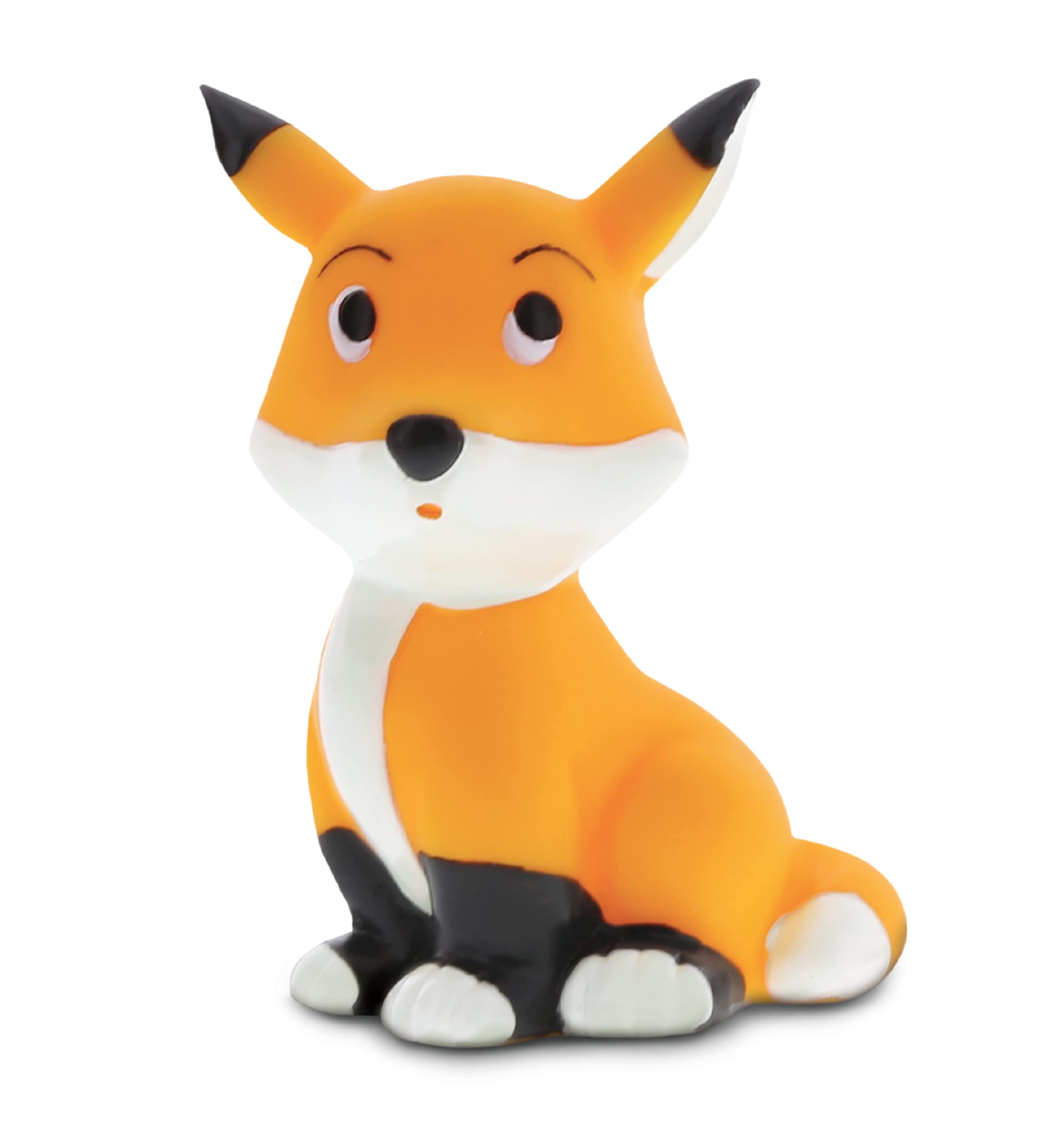 DolliBu Fox Bath Buddy Squirter - Floating Orange Fox Rubber Bath Toy, Fun Water Squirting Bathtime Play For Toddlers, Cute and Soft Wild Life Animal Toy For The Bathtub, Beach & Pool for Girls & Boys