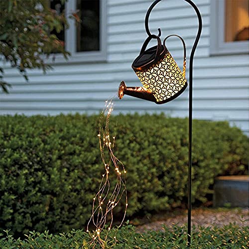 NAXIAOTIAO Solar Star Type Shower Garden Art Light, Solar Powered Watering Can Led Light Fairy Lights String for Party Home Garden Yard Decor