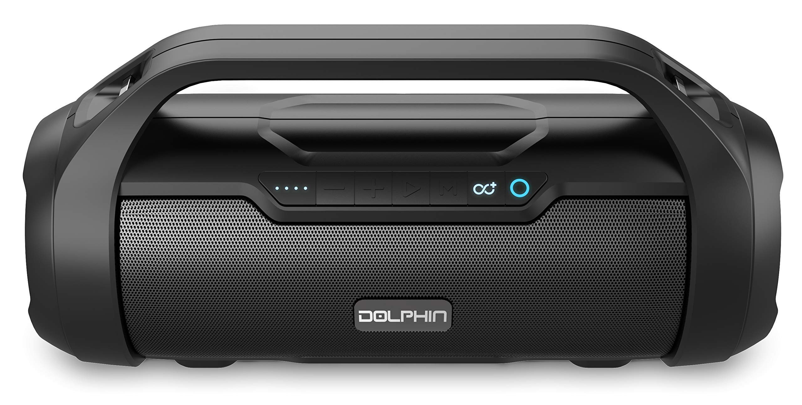 Dolphin LX-20 Dual Portable Bluetooth Waterproof Tube Speaker with HD Sound and Bass, High Power 30W, includes FM Radio, USB/SD MP3, AUX Input