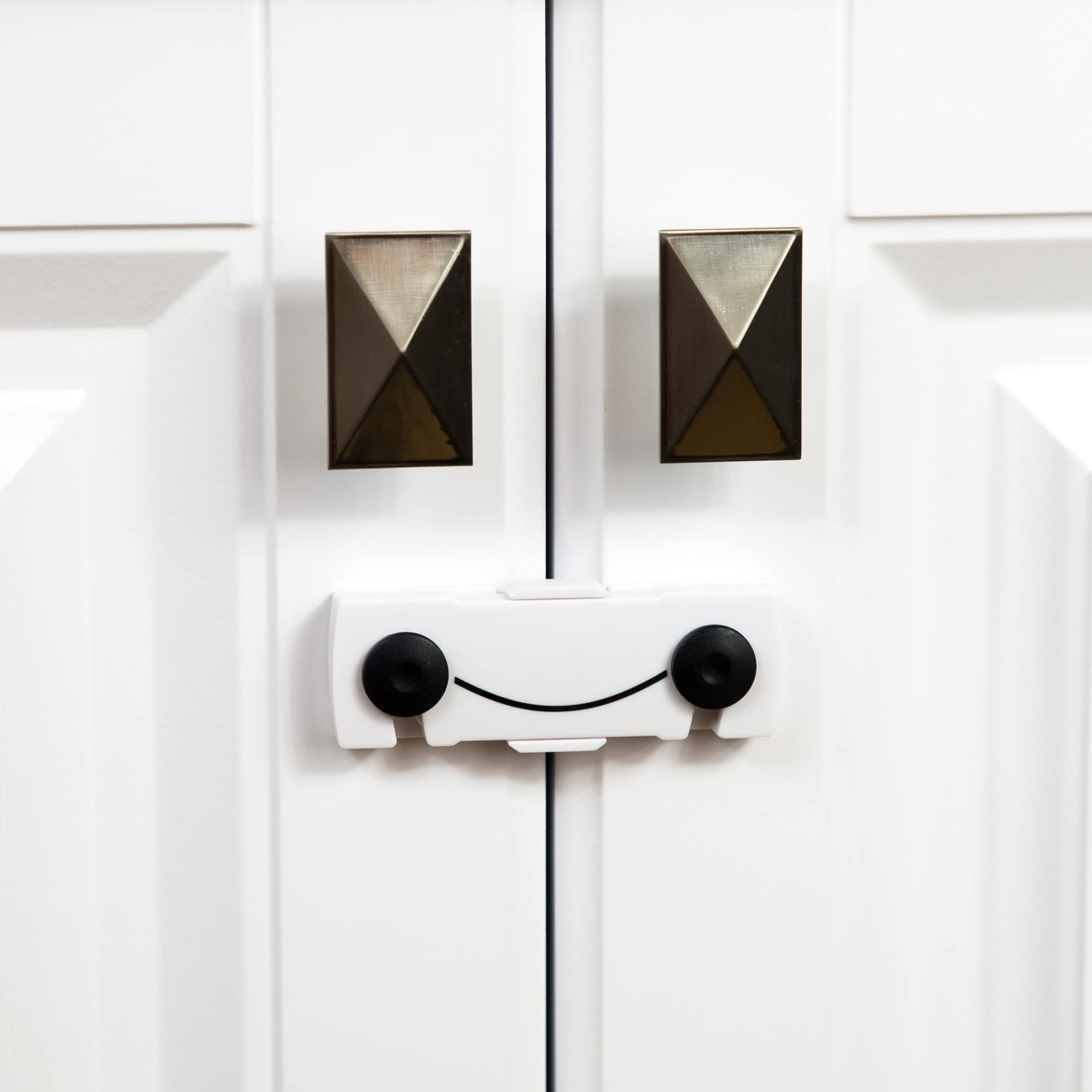 4 Pack Child Safety Cabinet Locks,Baby Proofing Latches Locks with Strong Adhesive Tape,No Screws or Drill