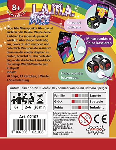 AMIGO 02103 LAMA Dice 2103, Multicoloured, Einzelpack
