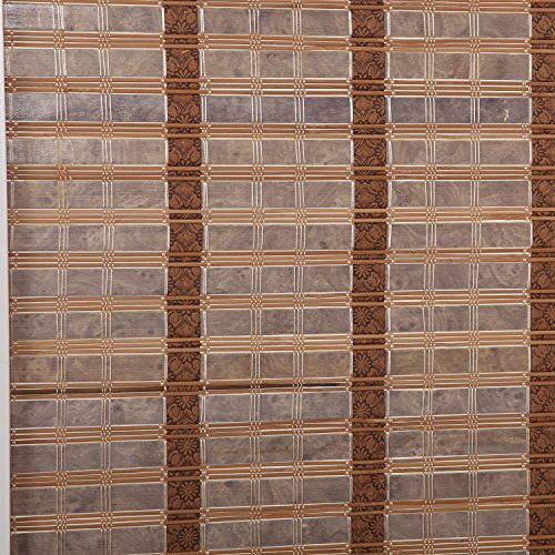 Decorative Openwork Design 4-Panel Bamboo & Black Wood Framed Folding Screen/Freestanding Room Divider - MyGift®