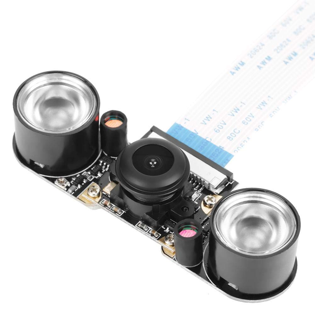 Camera Module, IR Cut OV5647 Camera Module 130° Viewing Angle Camera Module Board 5 MilPixels Night Vision Sensor NonDistortion Lens Development Board with Video Megapixels 1080p Webcam
