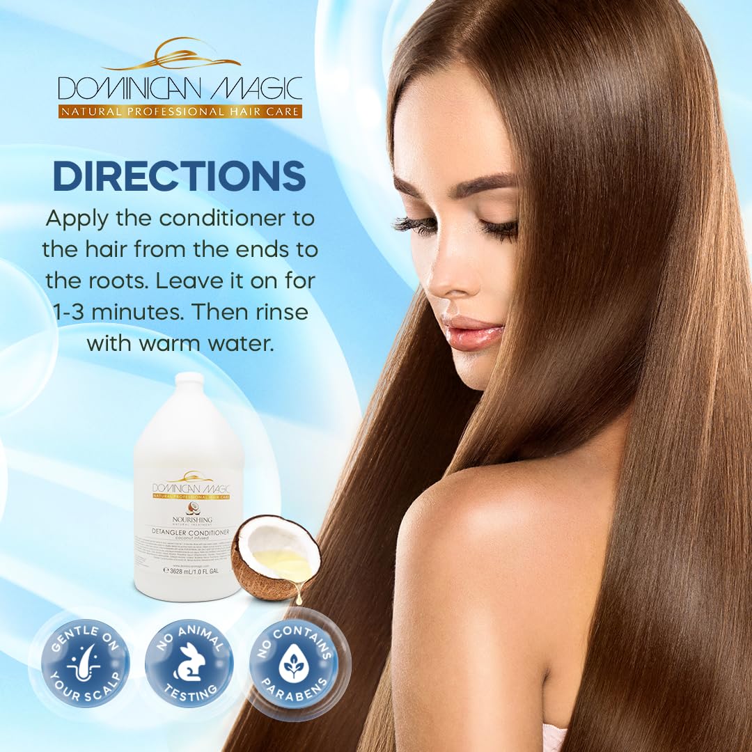 Dominican Magic Detangler Coconut Infused Conditioner 3628ml/1Gallan… (1 Gallon)
