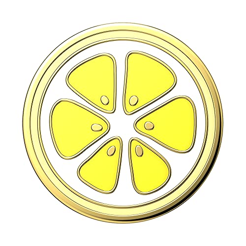 PopSockets Phone Grip with Expanding Kickstand, PopSockets for Phone - Enamel Lemon Slice