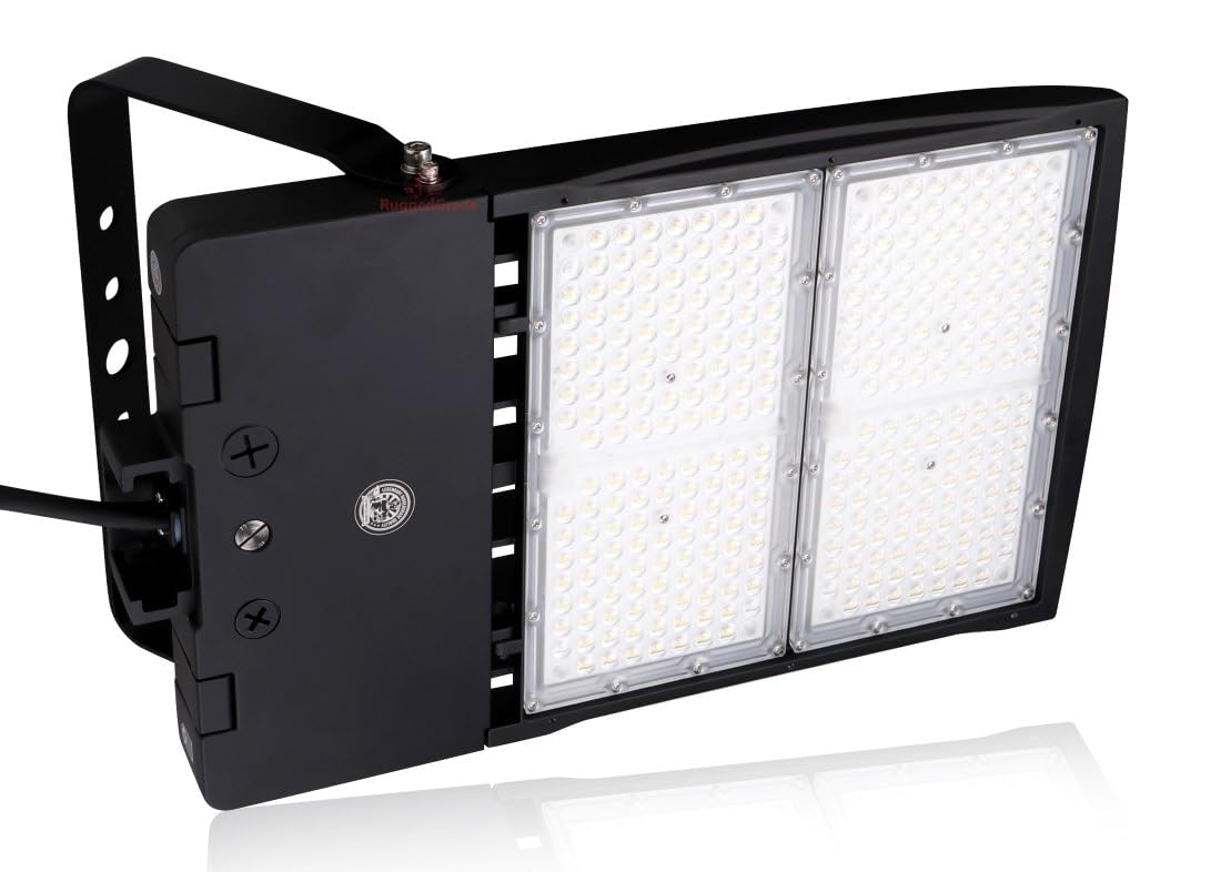 RuggedGrade 300 Watt - NextGen IV Series LED Flood Light - 45,000 Lumen - 5000K - Flood Mount - Black