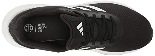 adidas Men's Run Falcon 3.0 Shoe, Black/White/Black, 10.5