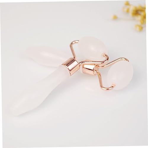 FRCOLOR Roller Jade Rolling Face Massager Jade Skin Rollers Jade Roller Face Massage Tools Facial Tools for Skin Care Massage Roller Scroll Wheel White Roller Stick Anti-Aging Skin Roller