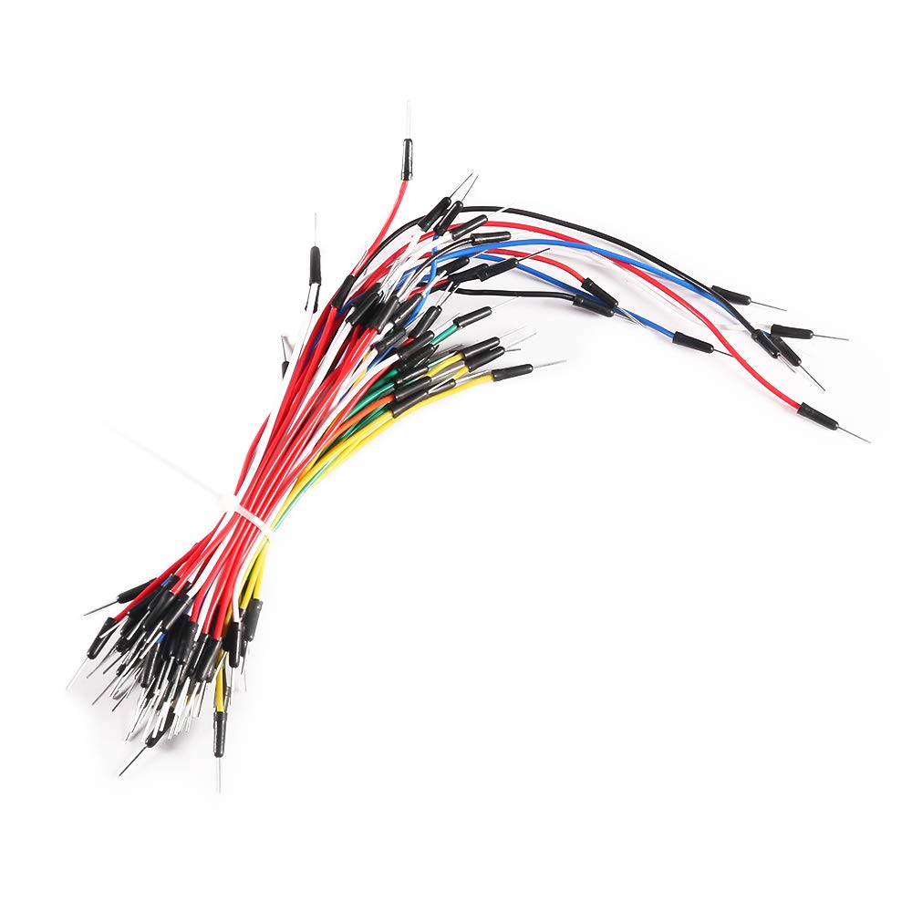 DORHEA 130pcs Solderless Flexible Breadboard Jumper Wires Cable Male to Male Compatible with Arduino Breadboard and Circuit Board (2 Pack)