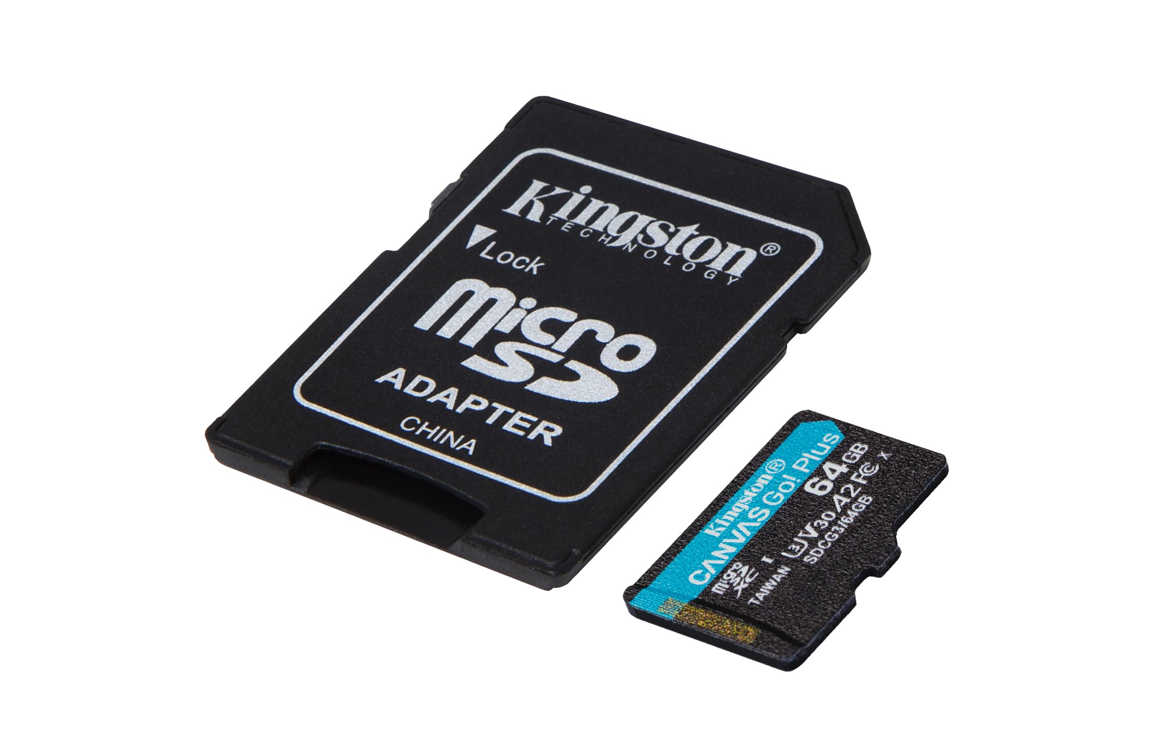 Kingston 64GB Canvas Go Plus microSDXC Card | Up to 170MB/s | UHS-I, C10, U3, V30, A2/A1 | with Adapter | SDCG3/64GB