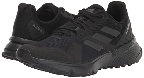 adidas mens Terrex Soulstride Trail Running Shoe, Black/Carbon/Grey, 12 US