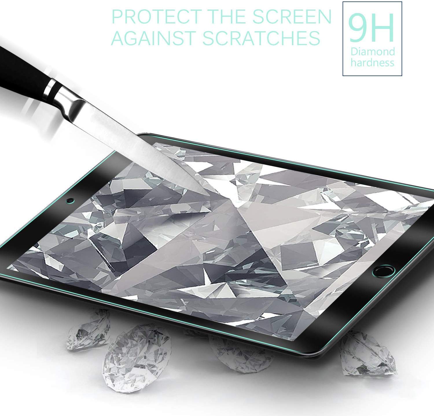 TiKeDa 3 Pack Screen Protector for iPad 9th Generation 10.2 Inch iPad 8/7th Gen, Tempered Glass for iPad 9 8 7 (2021/2020/2019) -Model A2602/A2603/ A2270/A2428/ A2197/A2198/A2201